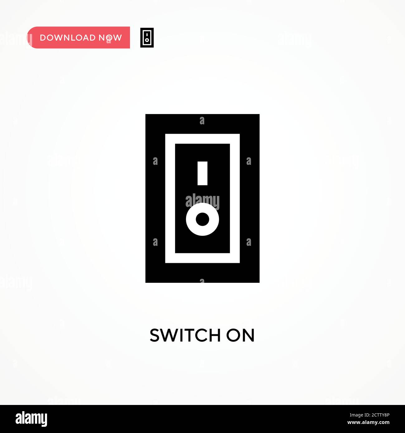Switch on vector icon. . Modern, simple flat vector illustration for ...