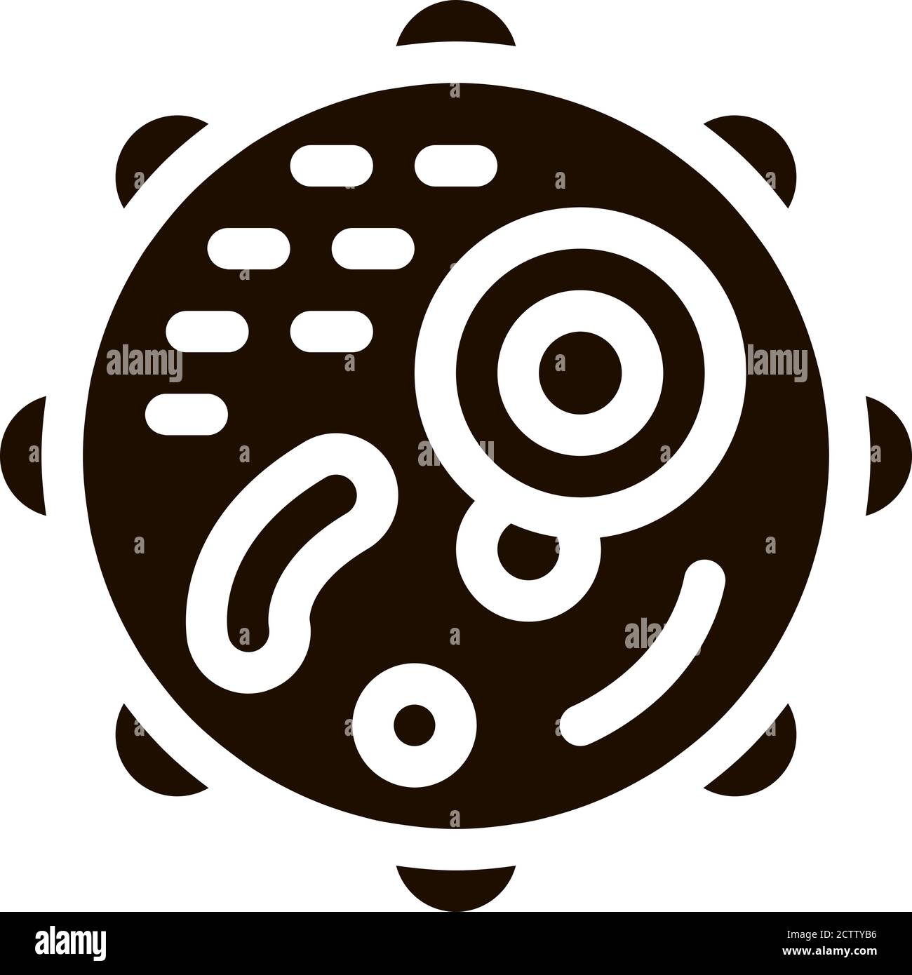 Microscopic Round Bacterium Vector Icon Stock Vector Image & Art - Alamy