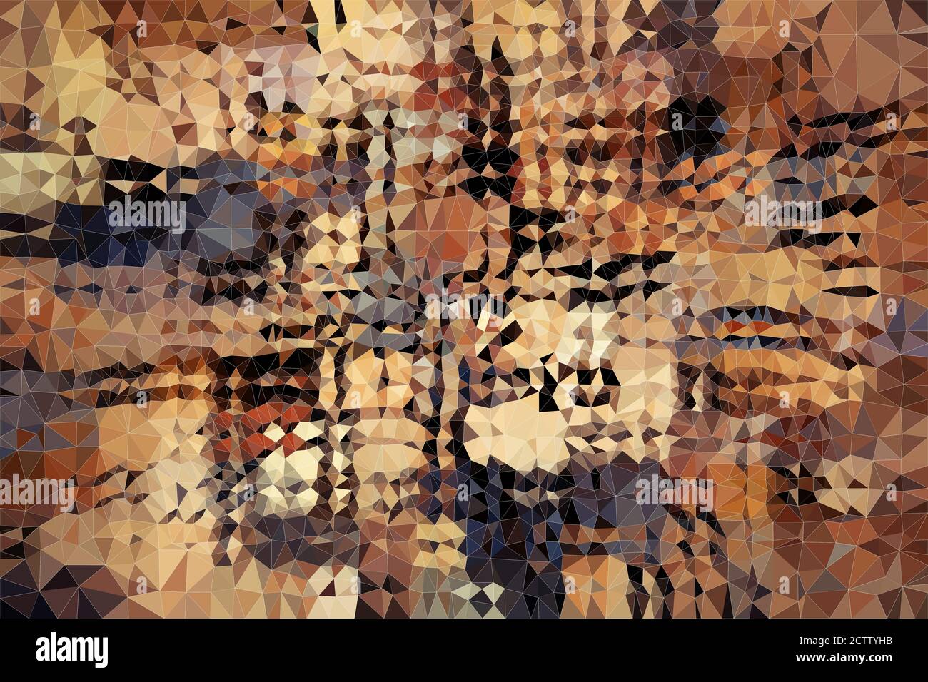 earth tone abstract background with geometric pattern. brown and black ...