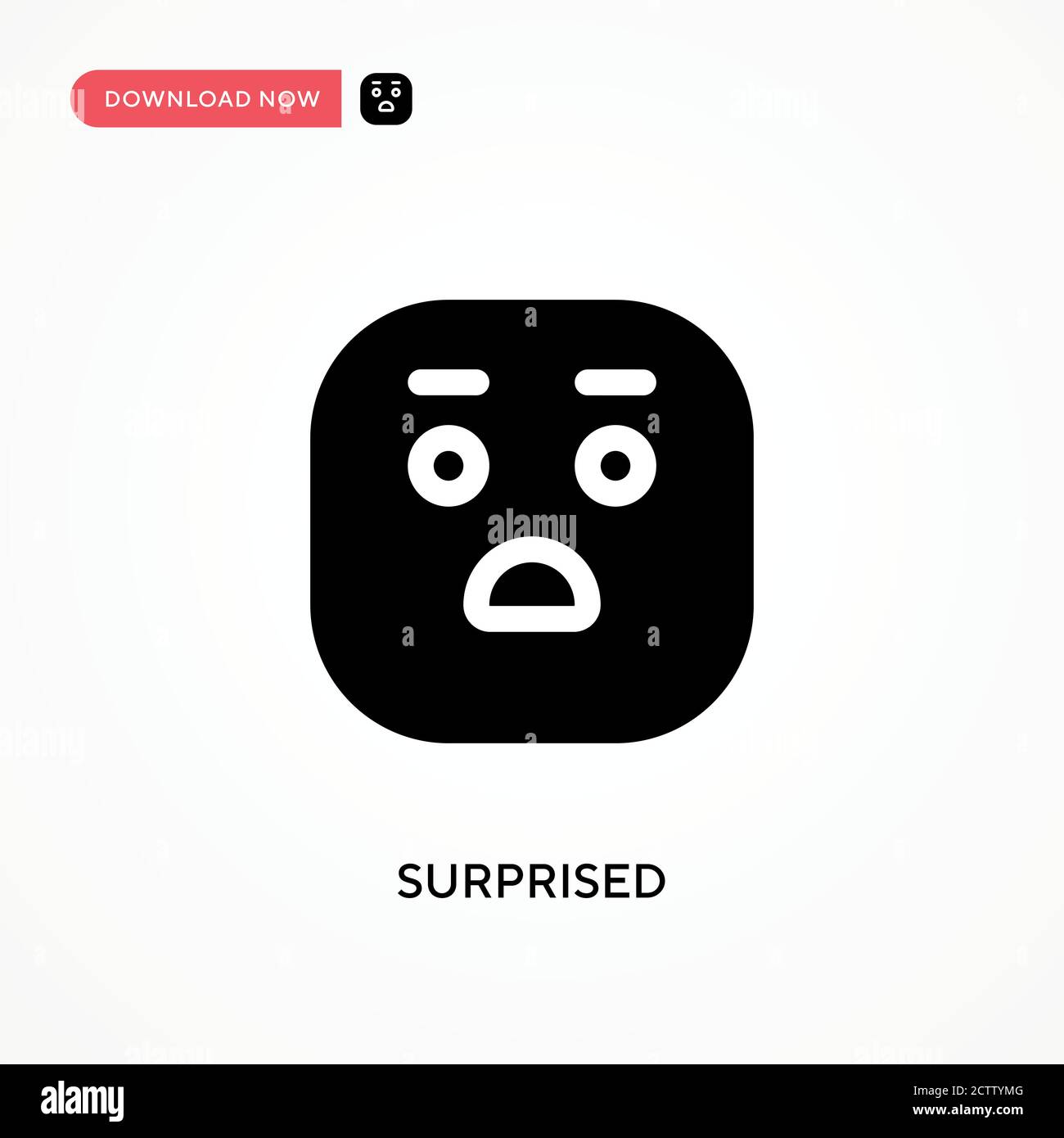 Surprised vector icon. . Modern, simple flat vector illustration for ...