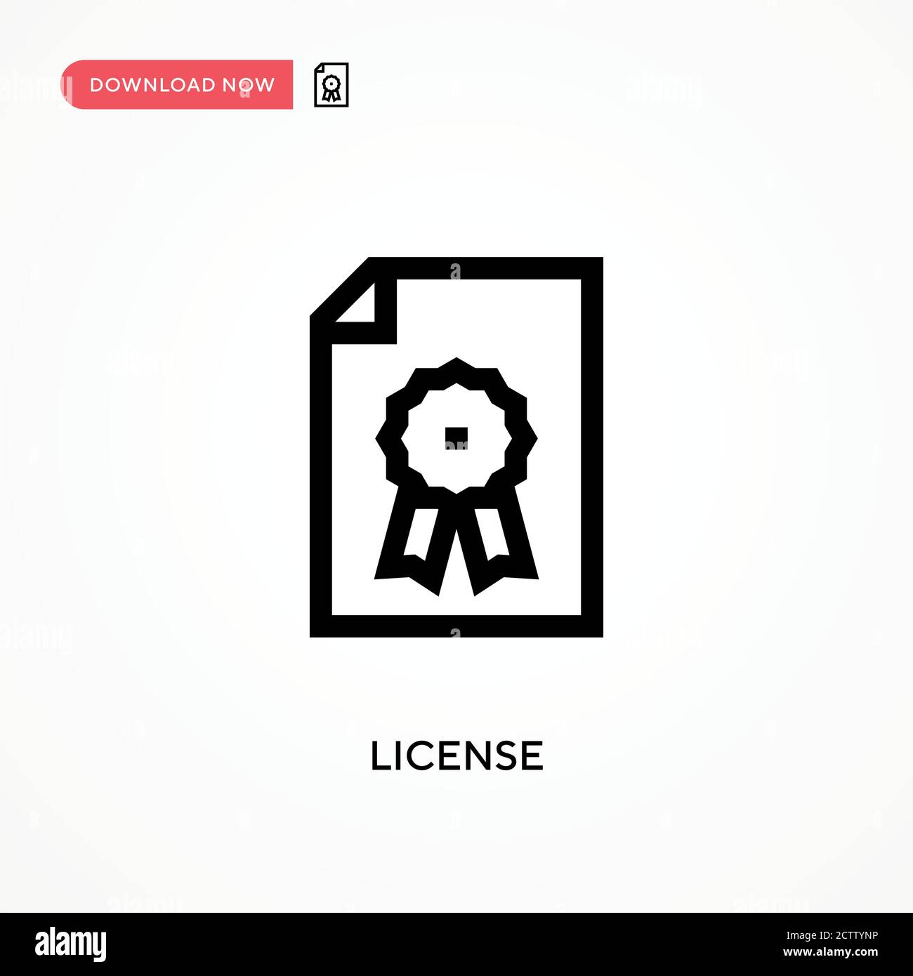License vector icon. . Modern, simple flat vector illustration for web ...