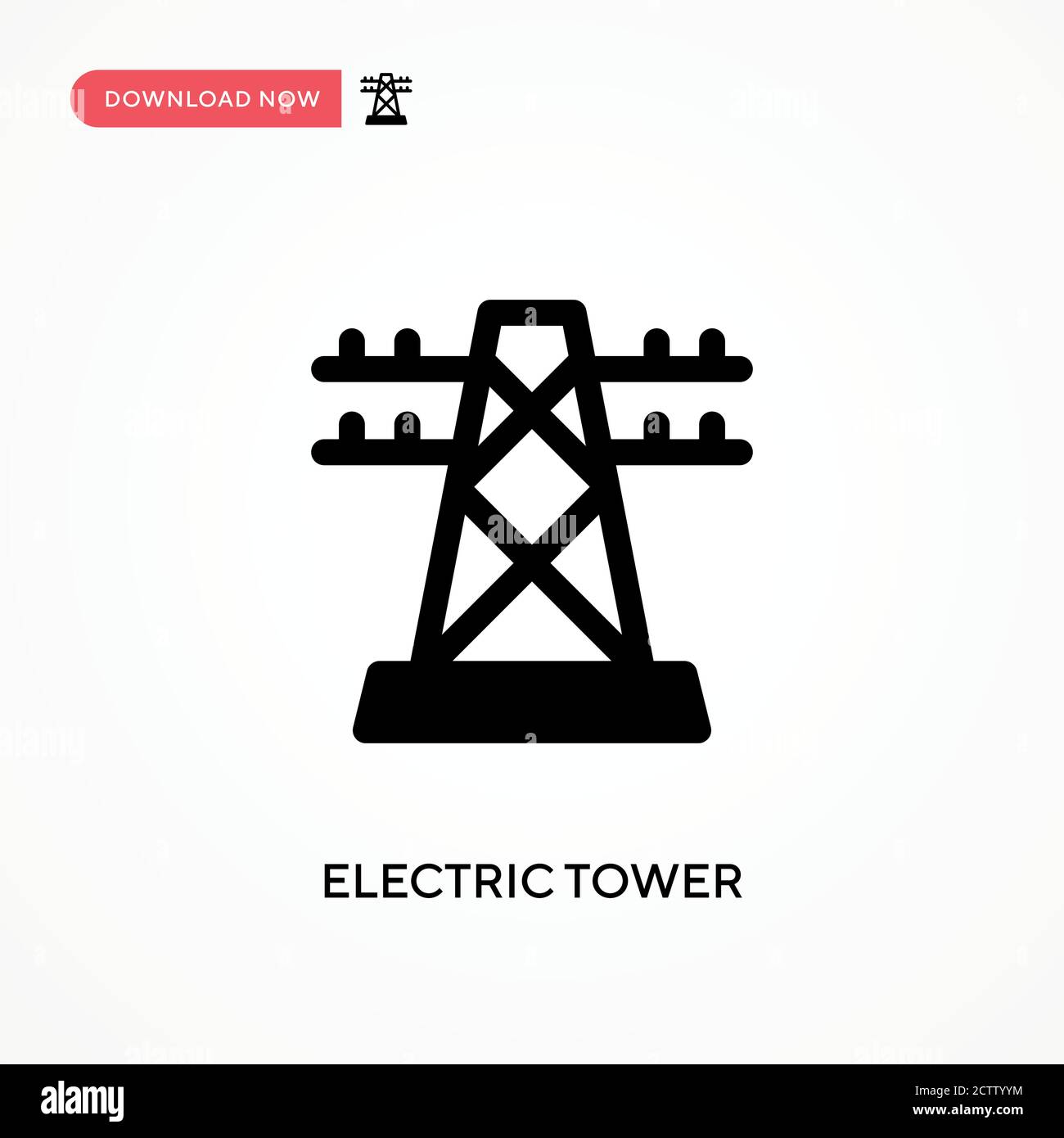 Electric tower vector icon. . Modern, simple flat vector illustration ...
