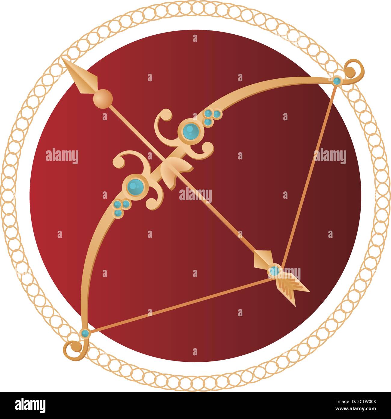 golden arch weapon hindu religion icon vector illustration design Stock ...