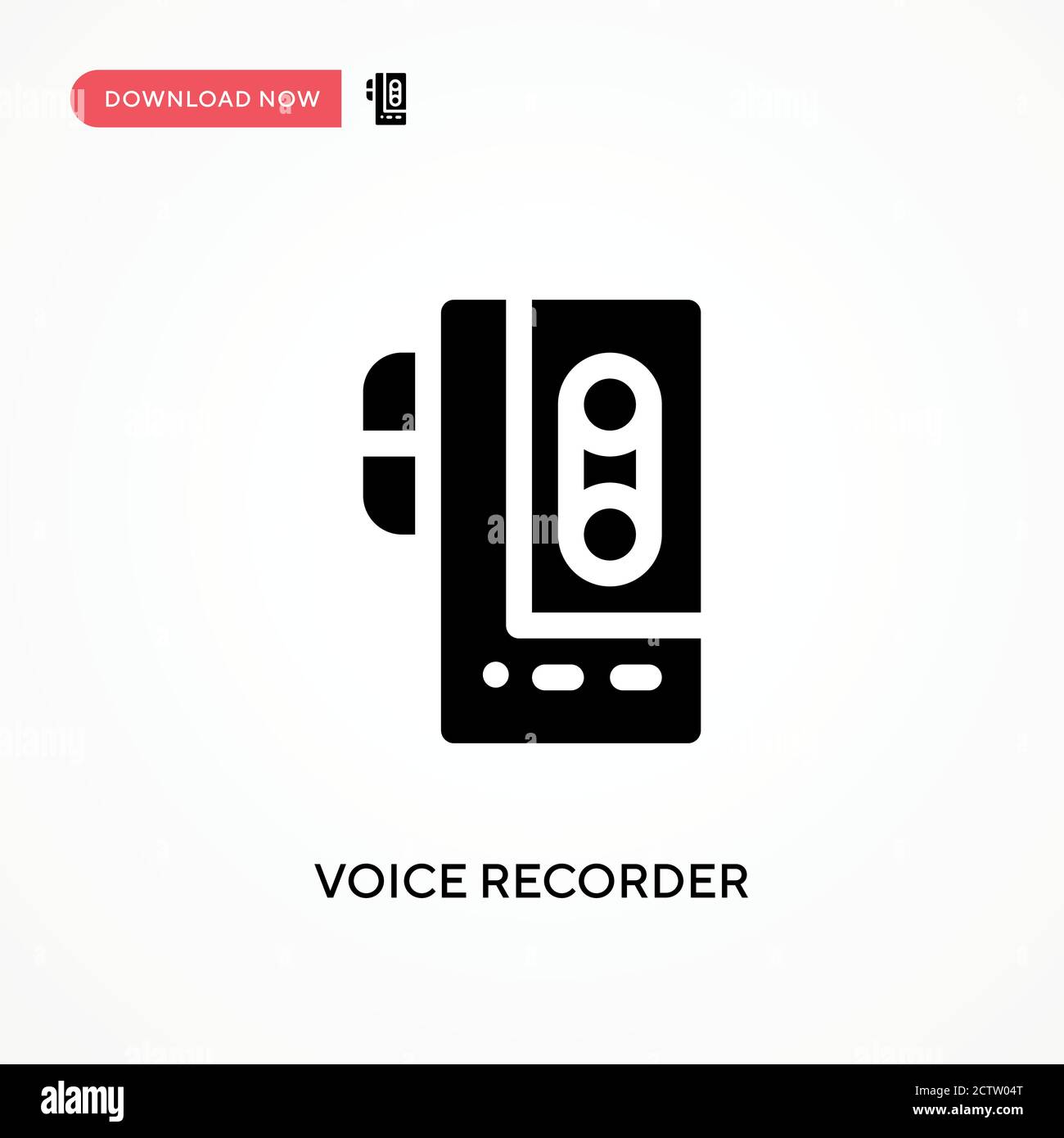 Voice recorder vector icon. . Modern, simple flat vector illustration ...