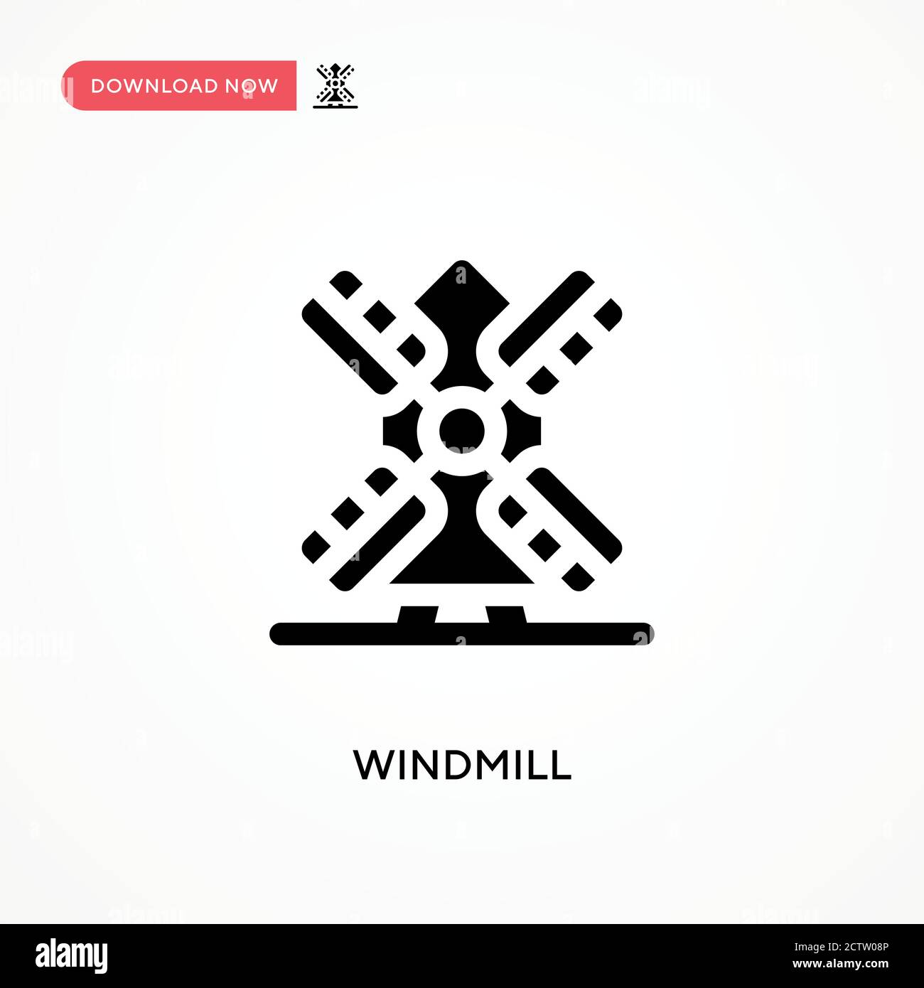 Windmill vector icon. . Modern, simple flat vector illustration for web ...