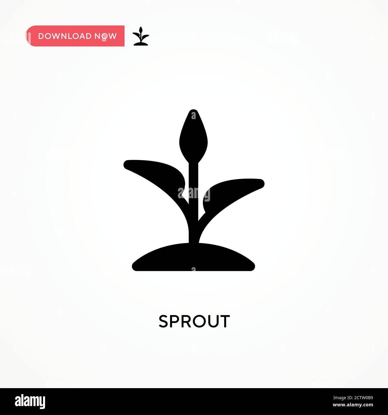 Sprout vector icon. . Modern, simple flat vector illustration for web ...