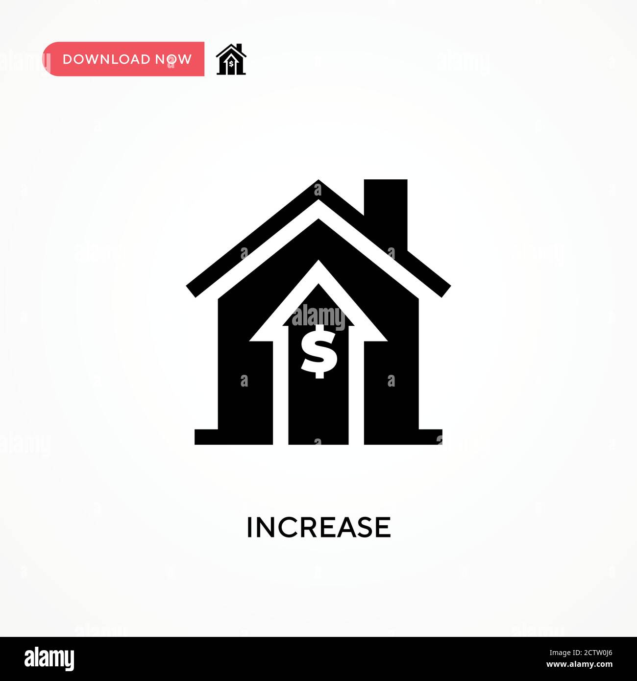 Increase vector icon. . Modern, simple flat vector illustration for web ...