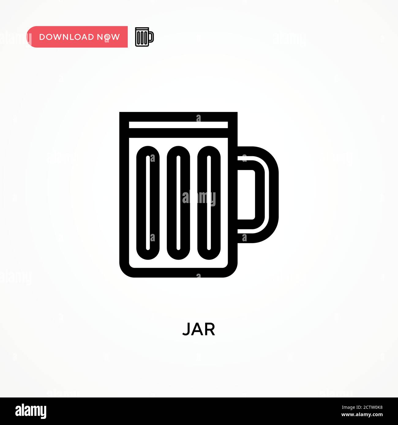 Jar vector icon. . Modern, simple flat vector illustration for web site ...