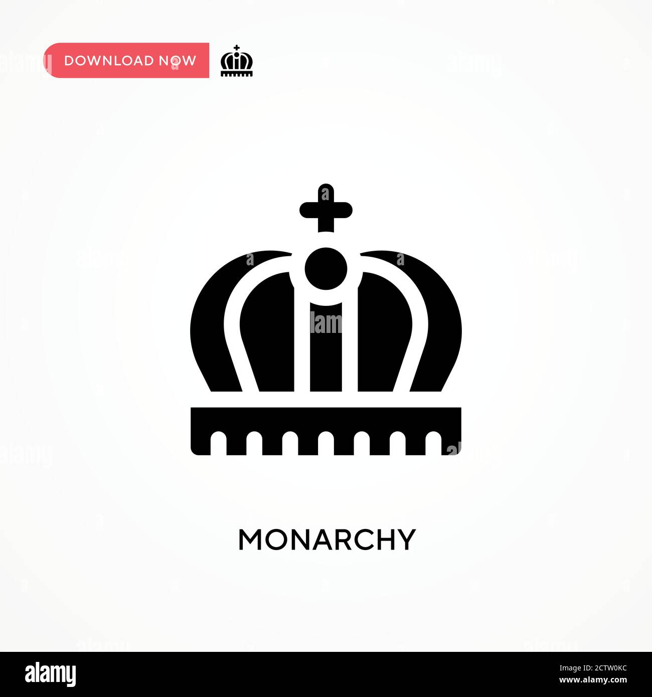 Monarchy vector icon. . Modern, simple flat vector illustration for web ...