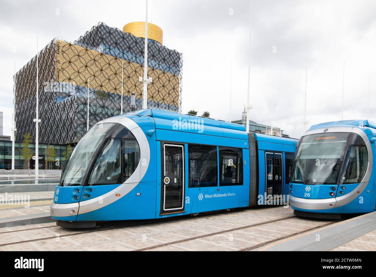Pictured, West Midlands Metro trams pictured on Broad Street ...