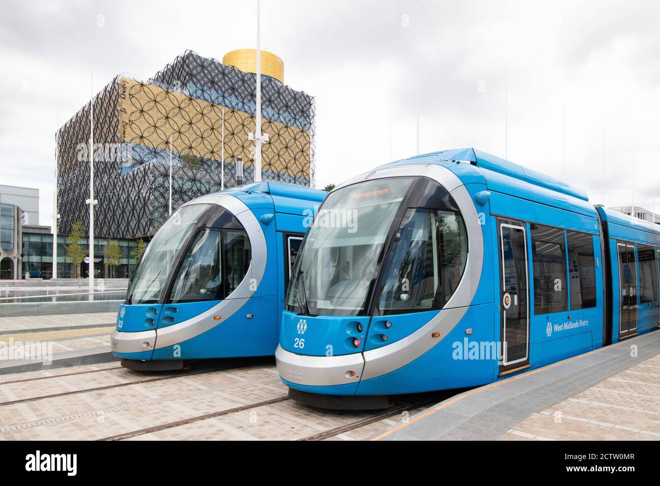 Pictured, West Midlands Metro trams pictured on Broad Street ...
