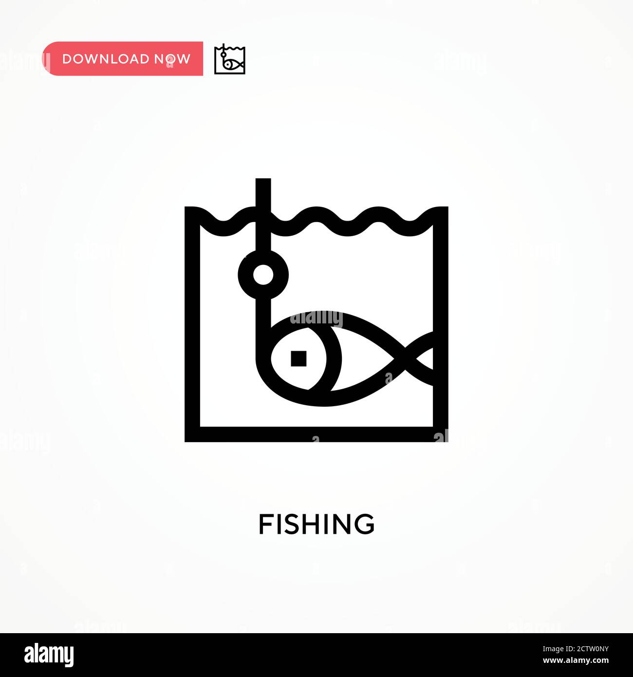 Fishing vector icon. . Modern, simple flat vector illustration for web ...