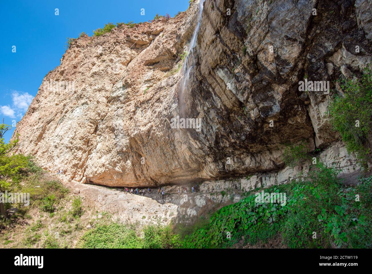 Beautiful waterfall on mountain slope hi-res stock photography and ...