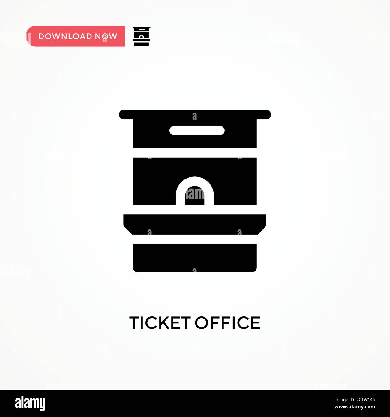Ticket office vector icon. . Modern, simple flat vector illustration ...