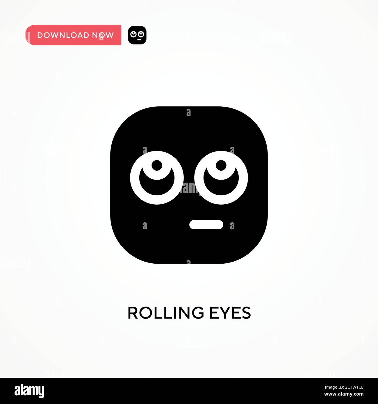 Rolling eyes vector icon. . Modern, simple flat vector illustration for ...