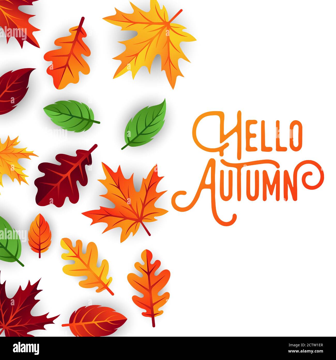 Autumn background vector with decorative leaves. Autumn fall Vector ...