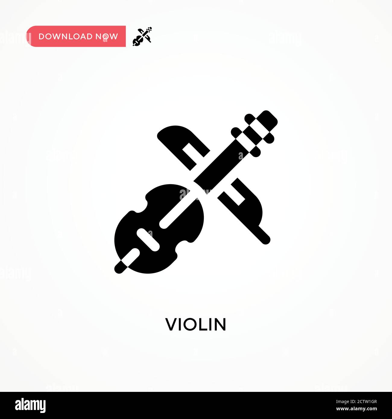 Violin vector icon. . Modern, simple flat vector illustration for web ...