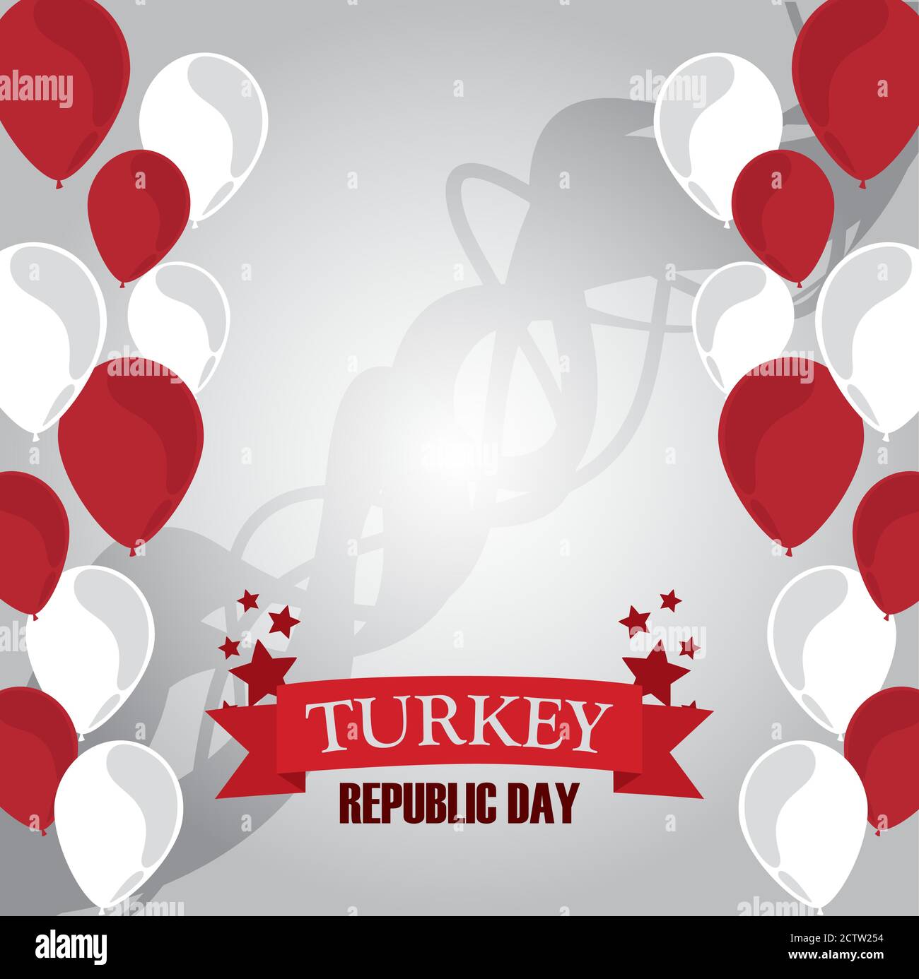 turkey republic day, balloons decoration celebration national card ...