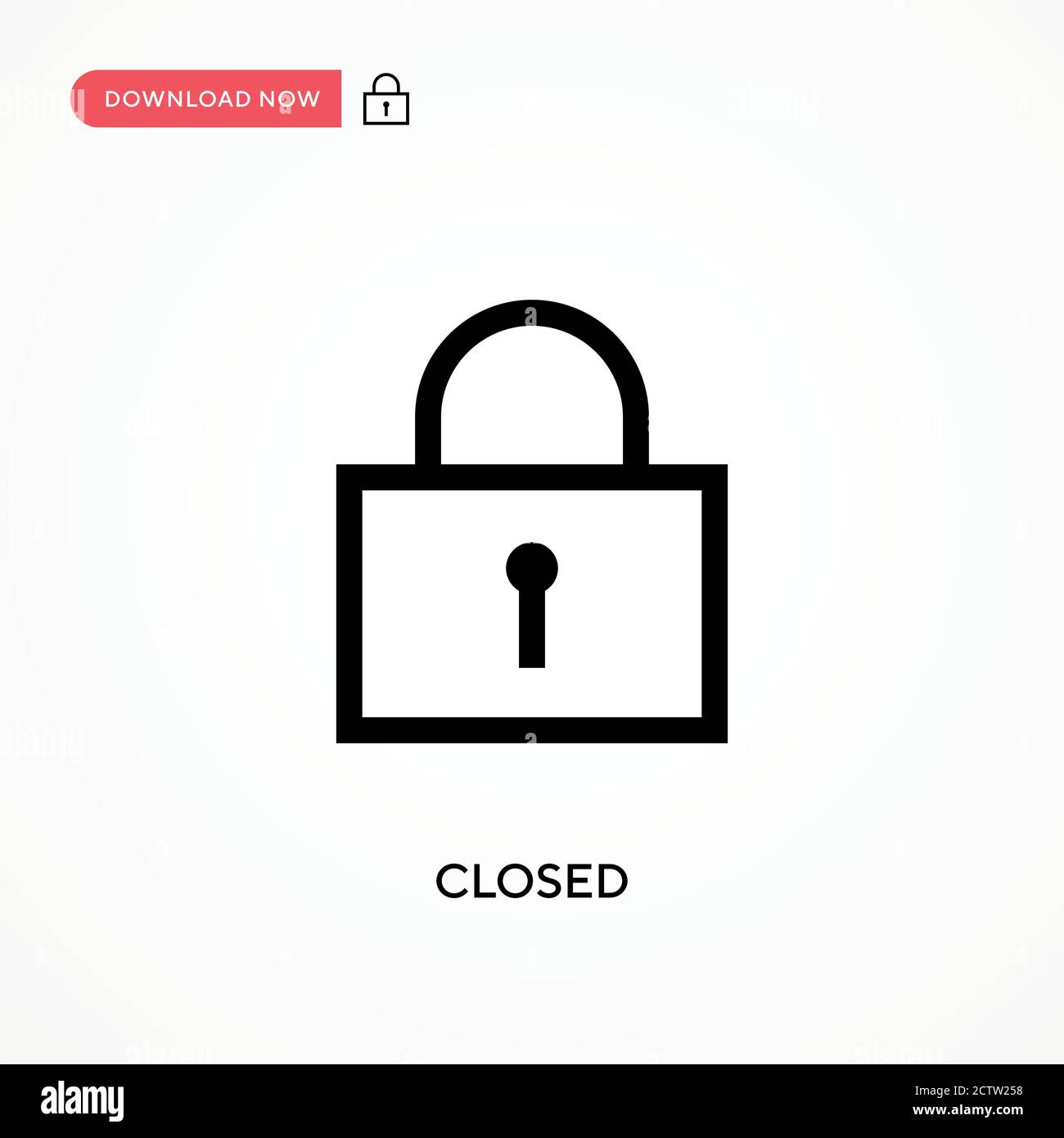 Closed vector icon. . Modern, simple flat vector illustration for web ...