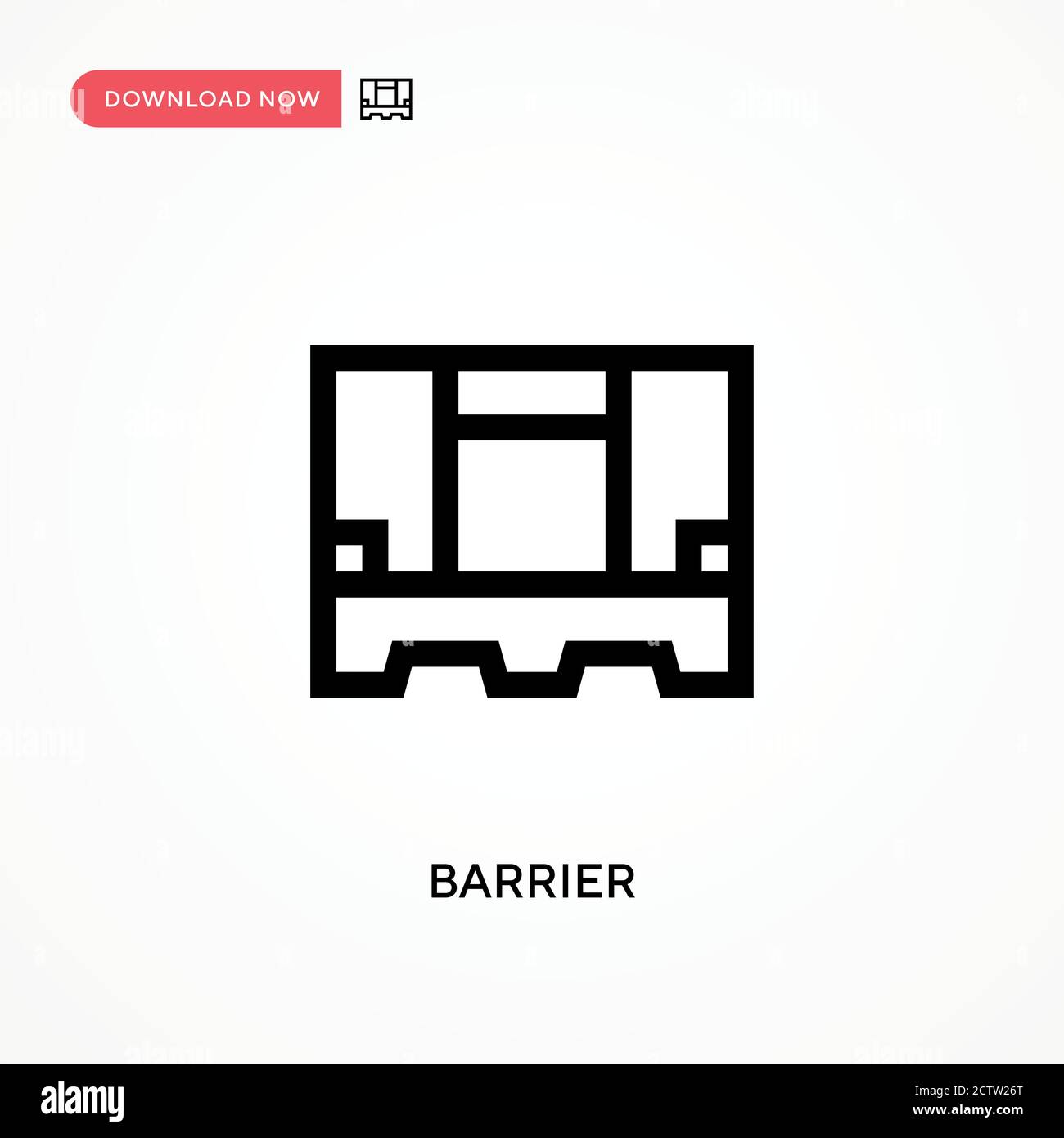 Barrier vector icon. . Modern, simple flat vector illustration for web ...