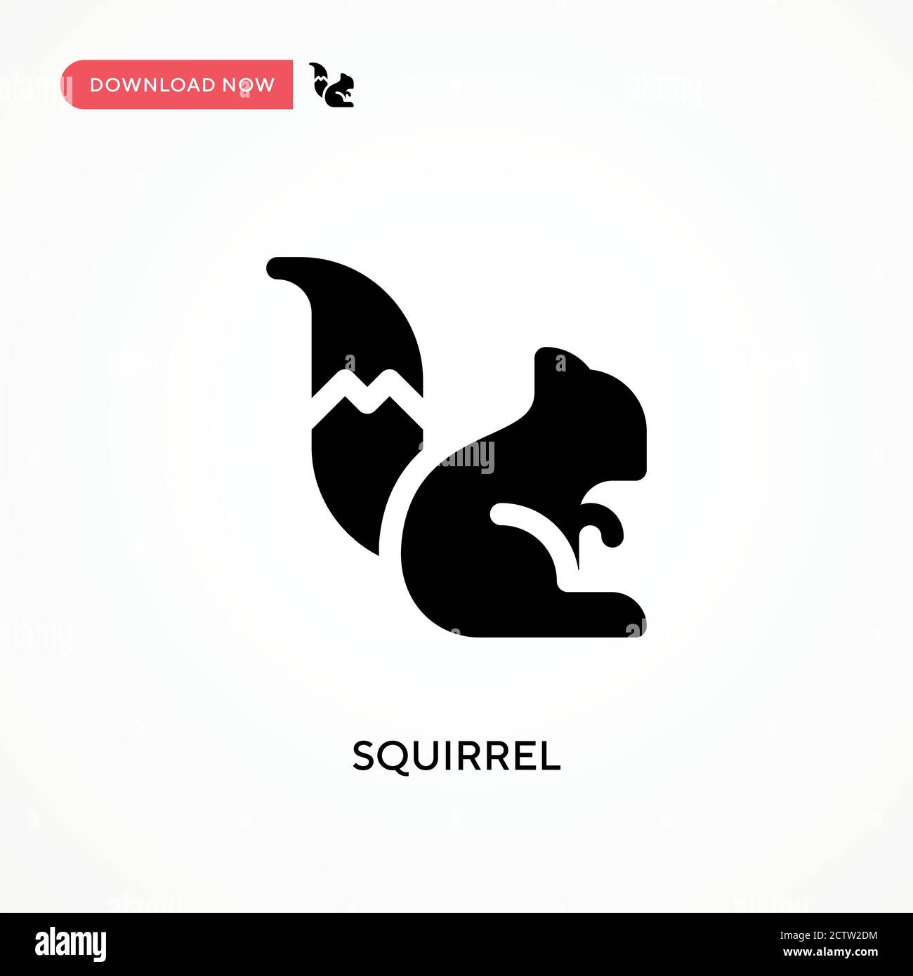 Squirrel vector icon. . Modern, simple flat vector illustration for web ...