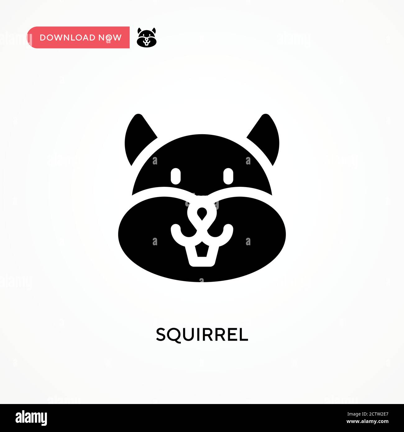 Squirrel vector icon. . Modern, simple flat vector illustration for web ...