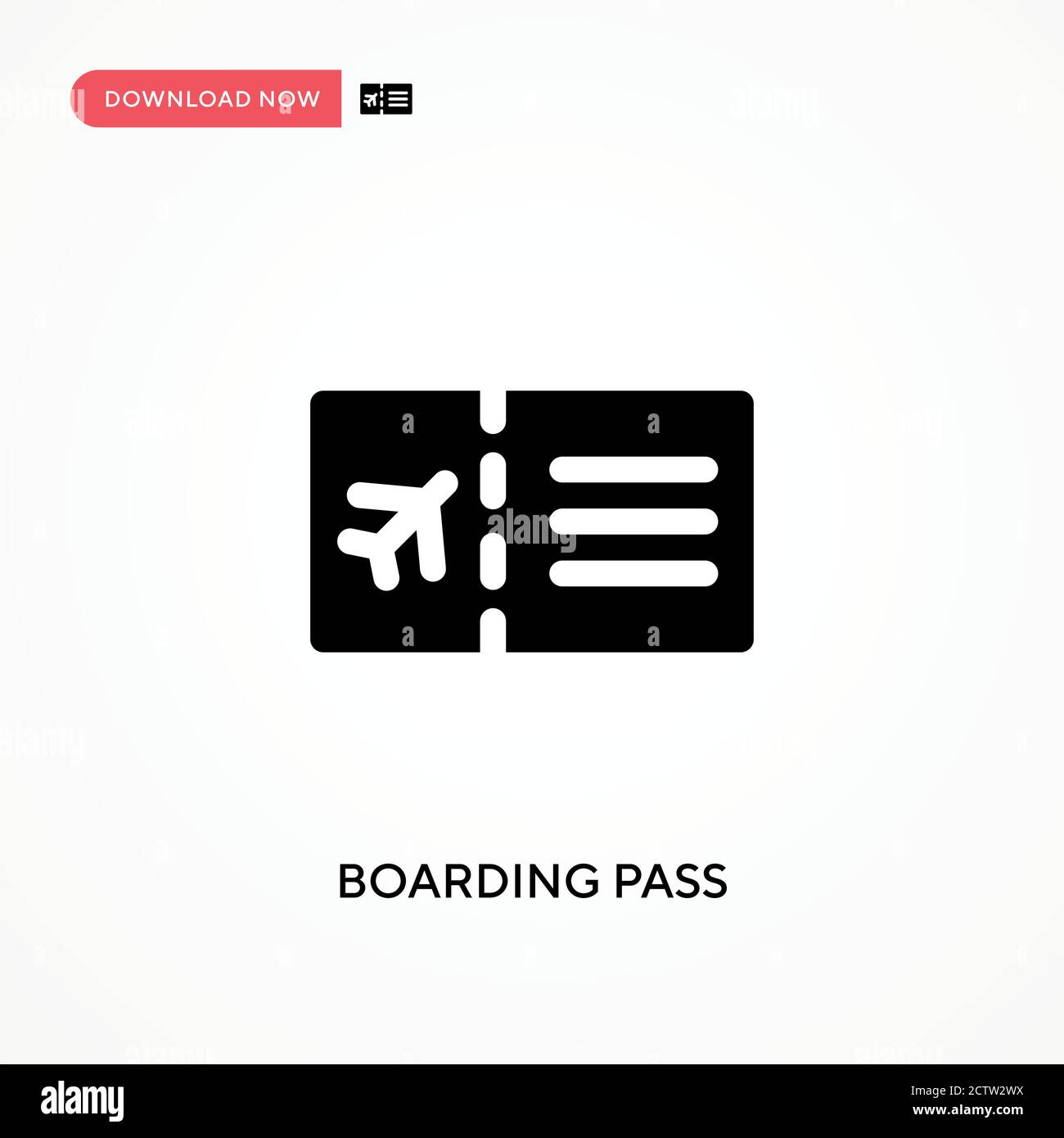 Boarding pass vector icon. . Modern, simple flat vector illustration ...
