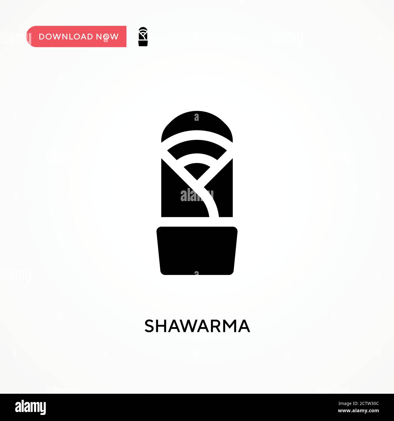 Simple chicken shawarma sandwich Stock Vector Images - Alamy