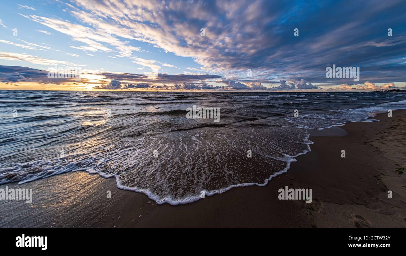 Colorful summer sunset. An incredible dramatic and beautiful sunset ...