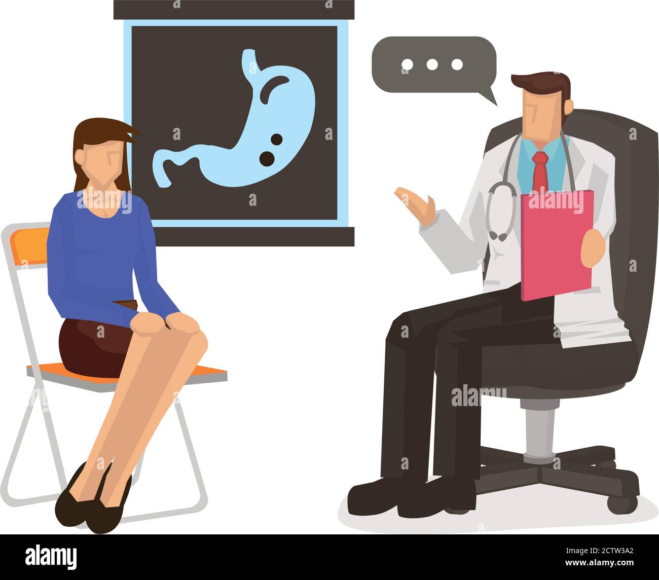 Female Patient having Gastroenterology Consultation with Doctor ...