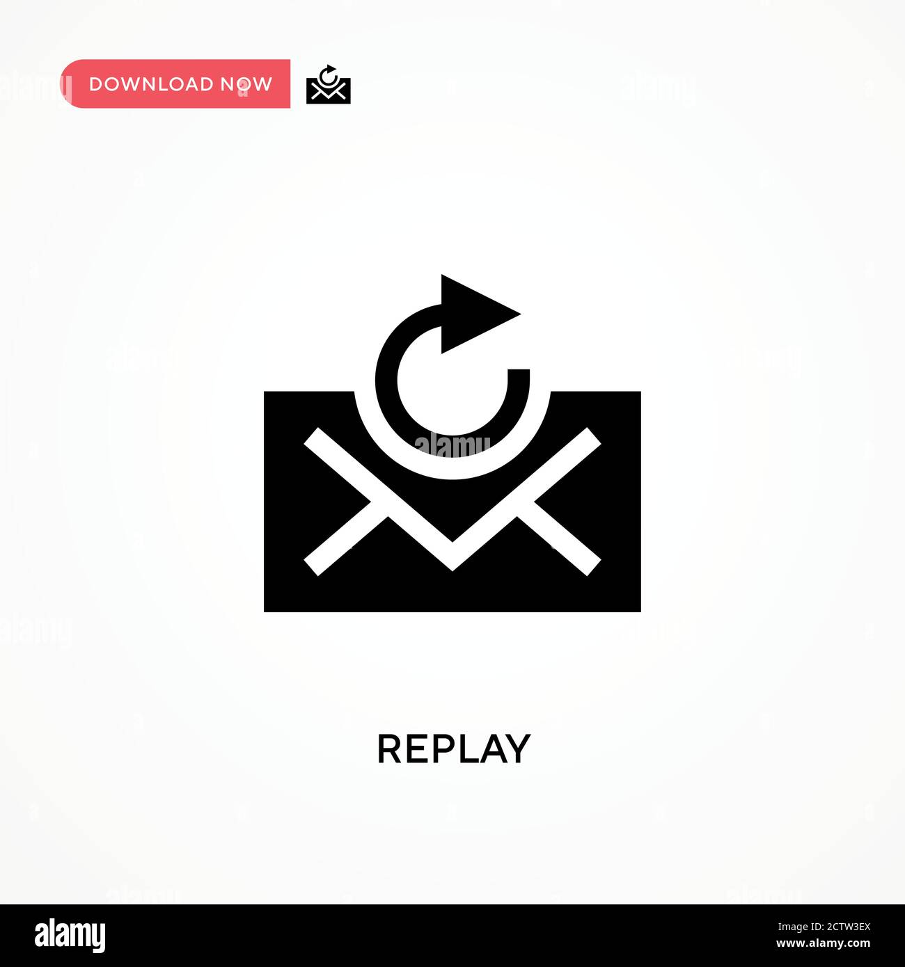 Replay vector icon. . Modern, simple flat vector illustration for web ...
