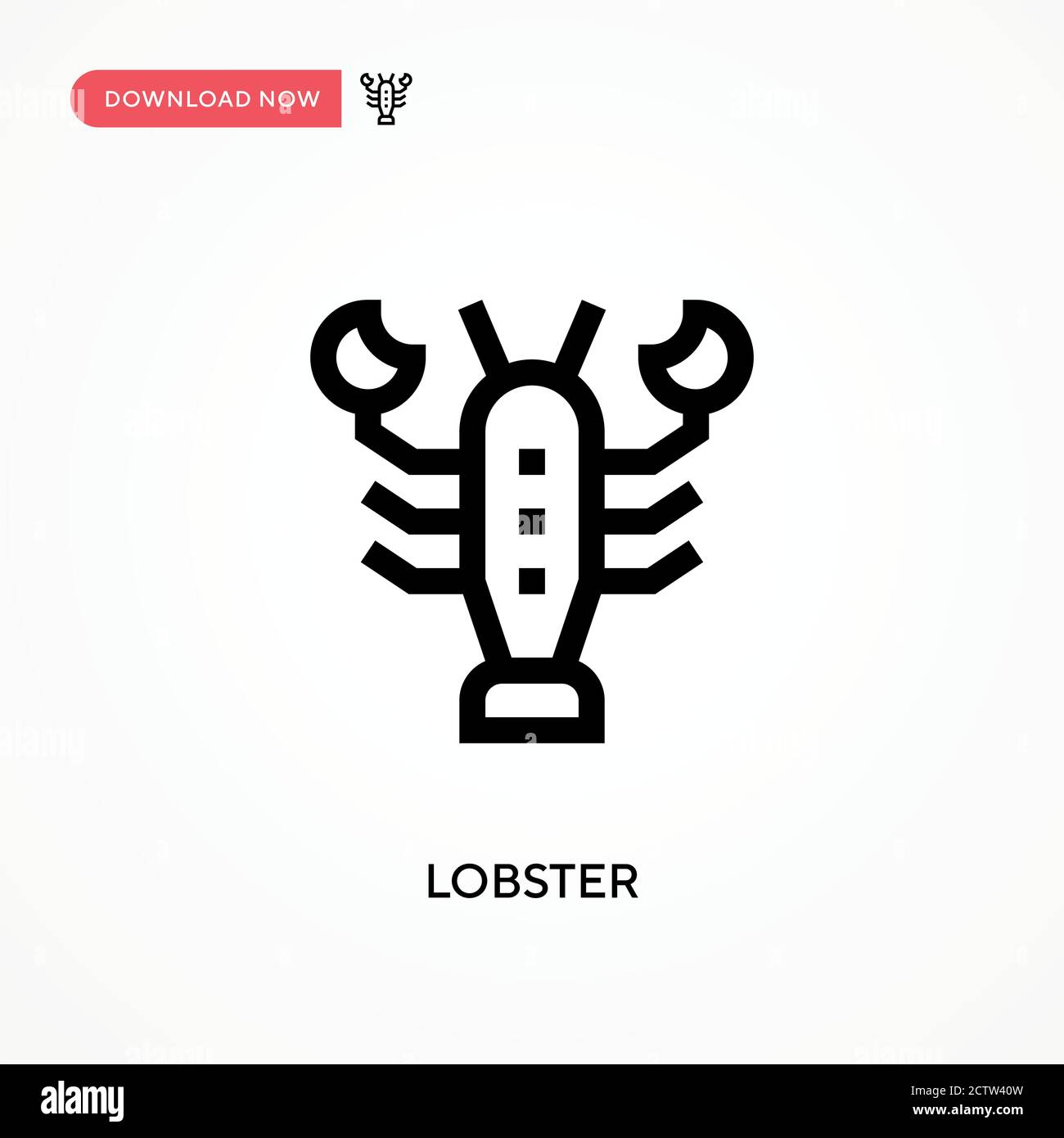 Lobster vector icon. . Modern, simple flat vector illustration for web ...