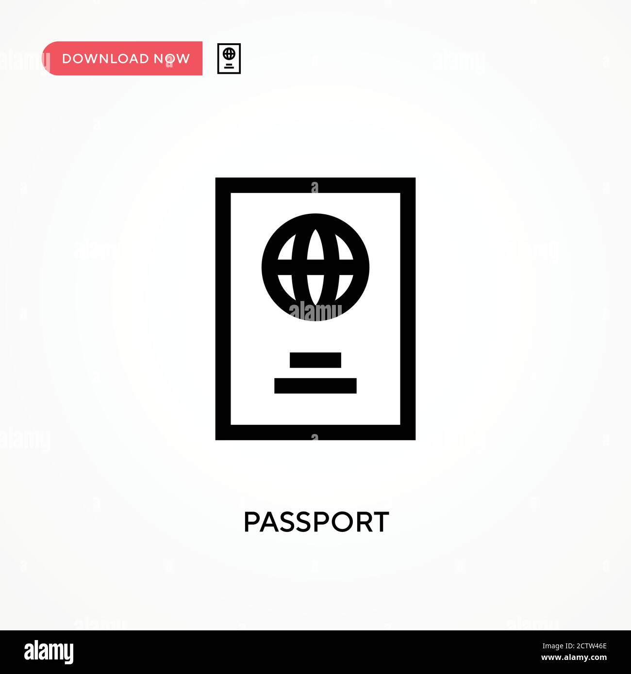 Passport vector icon. . Modern, simple flat vector illustration for web ...