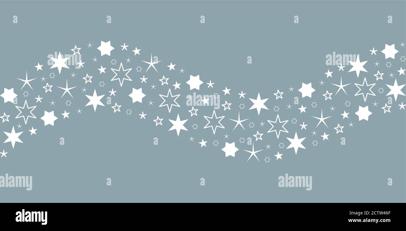 christmas design with star wave isolated on white vector illustration ...