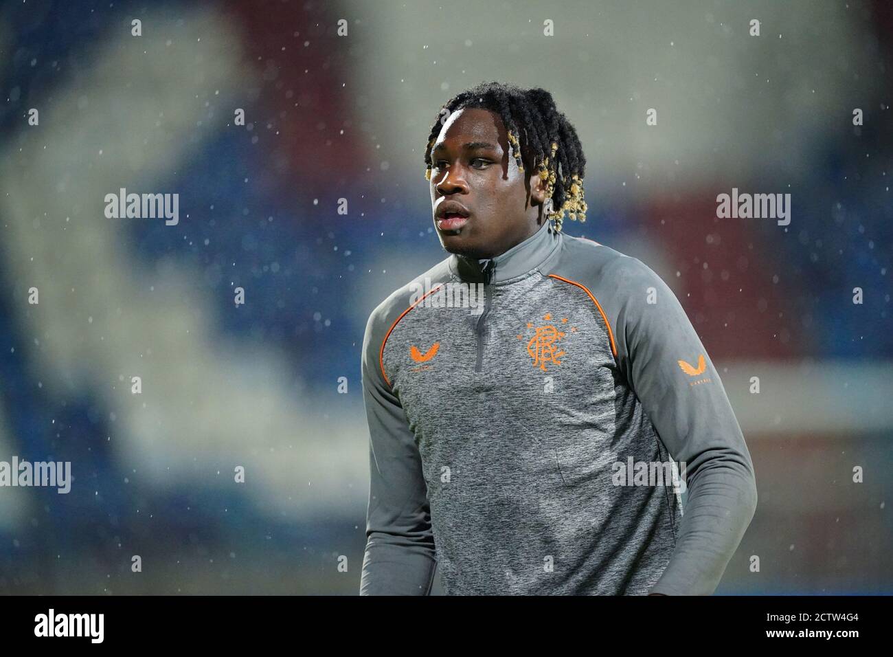 TILBURG, NETHERLANDS - SEPTEMBER 24: Calvin Bassey of Rangers FC before ...
