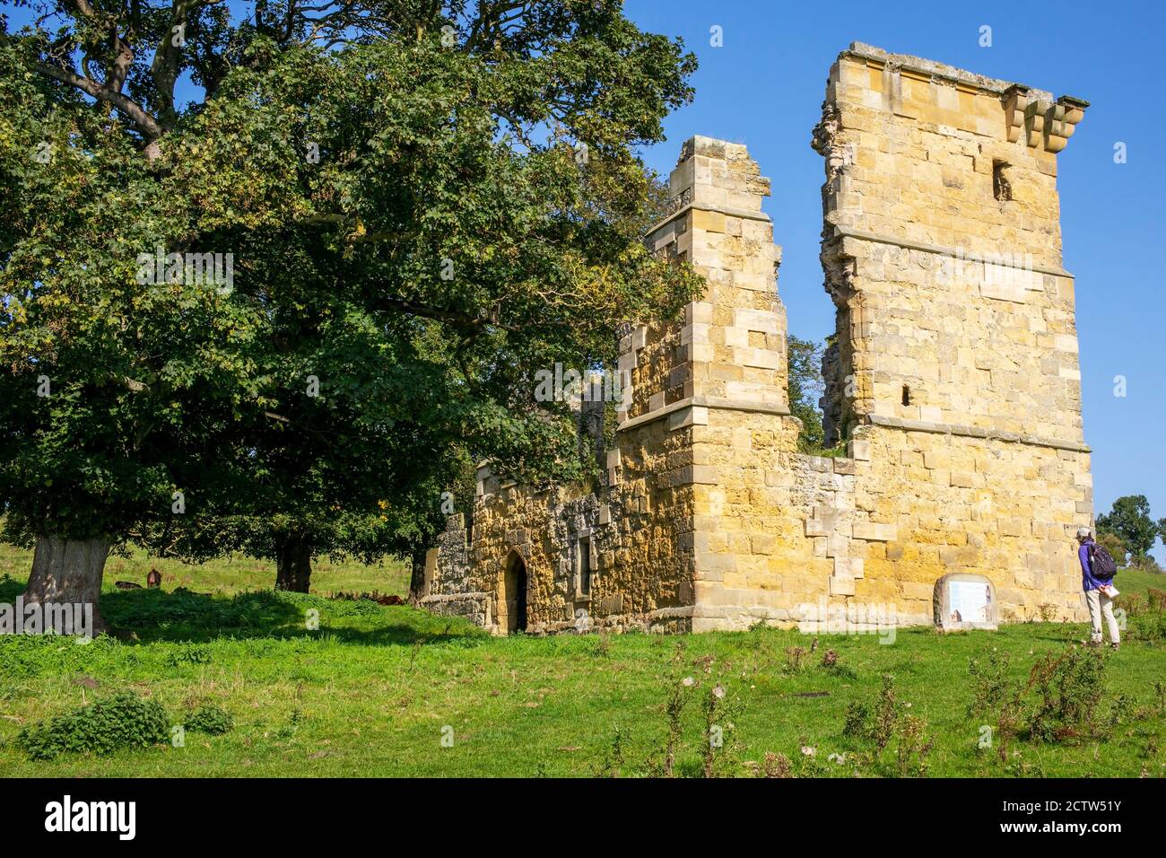 The medieval remains of Ayton Castle, West Ayton, North Yorkshire, UK ...