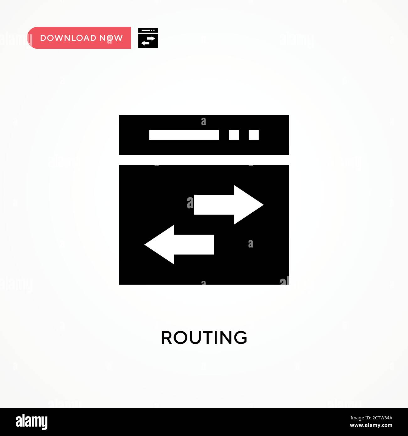 Routing vector icon. . Modern, simple flat vector illustration for web ...