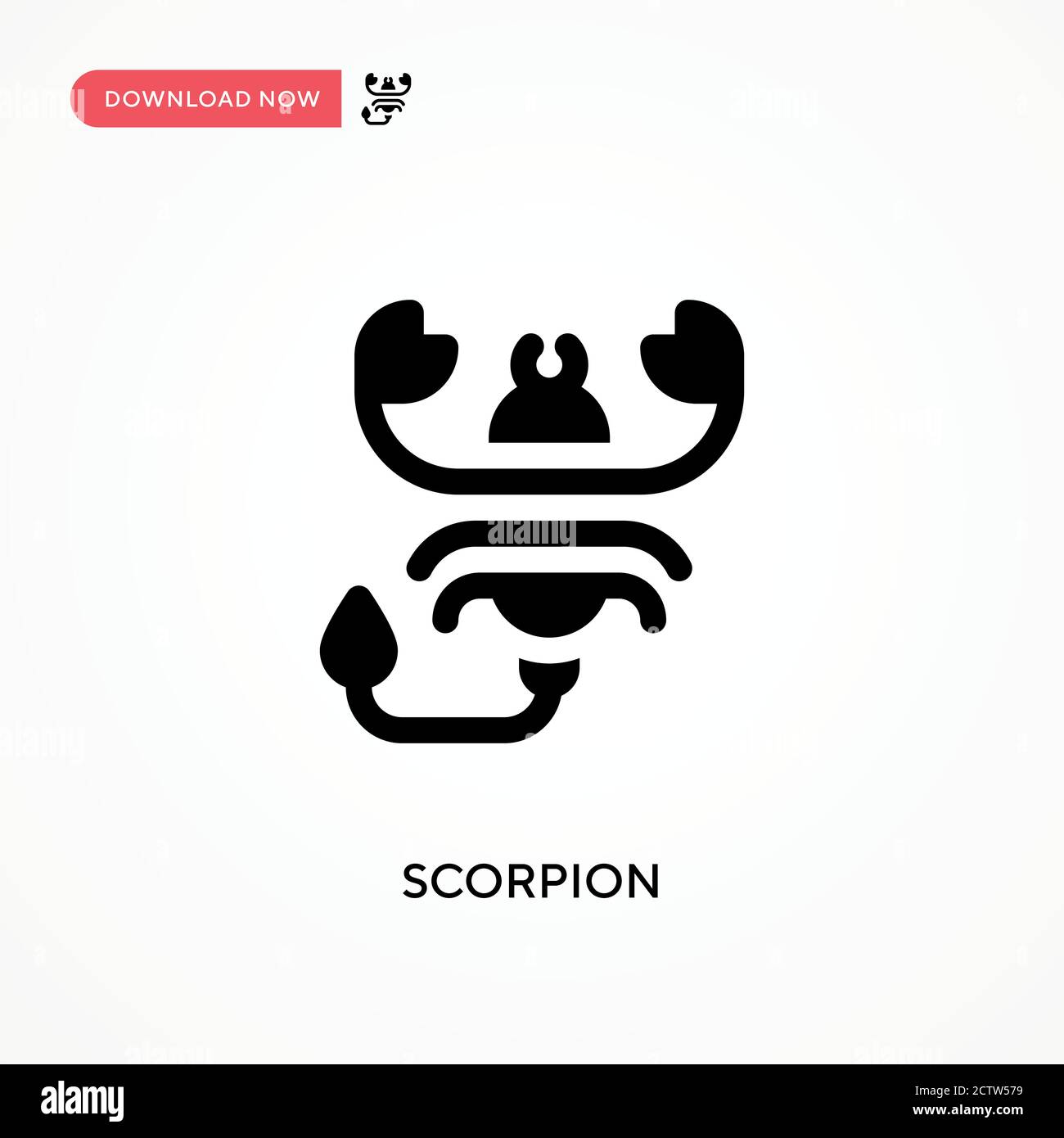Scorpion vector icon. . Modern, simple flat vector illustration for web ...