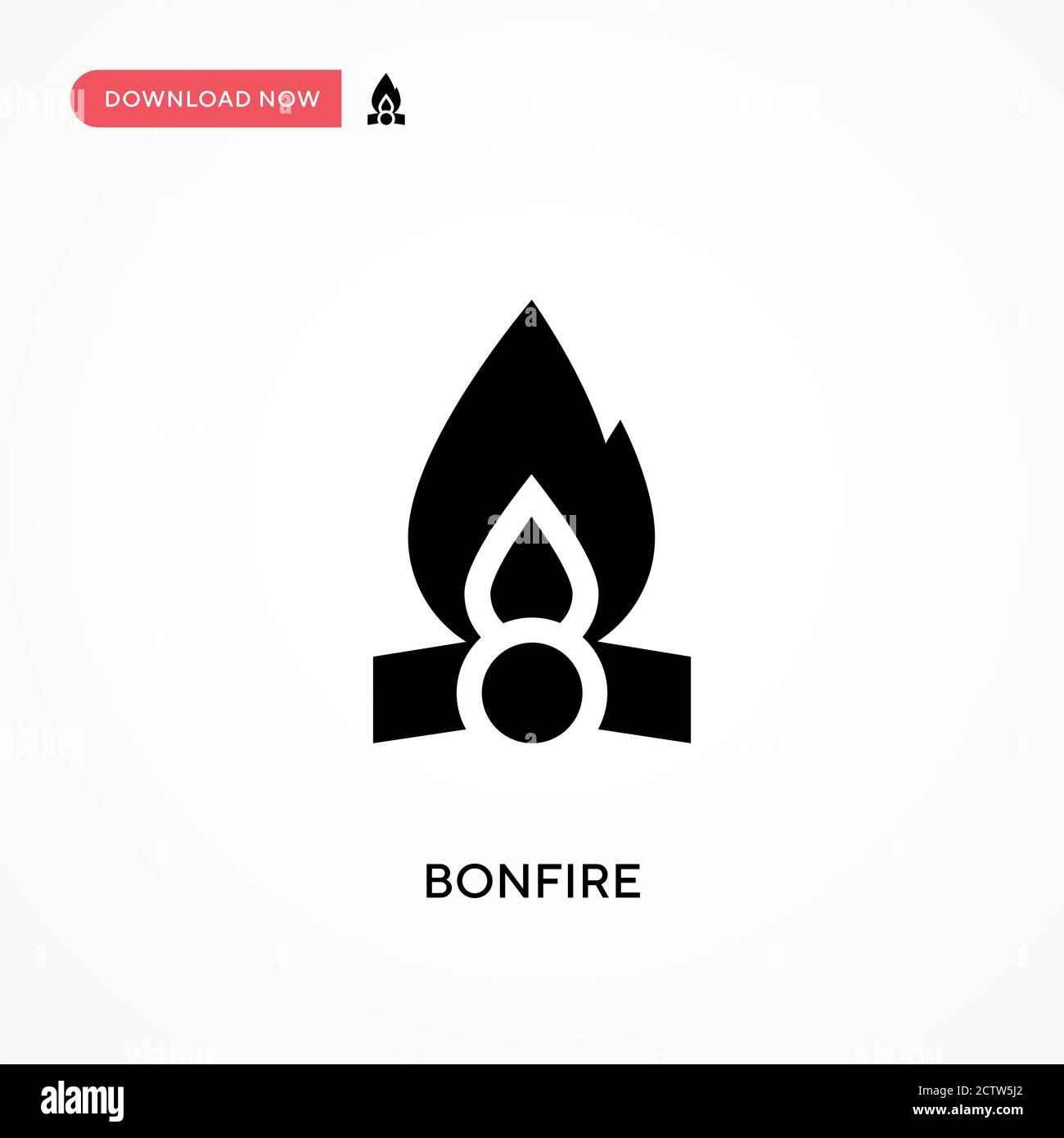 Bonfire vector icon. . Modern, simple flat vector illustration for web ...