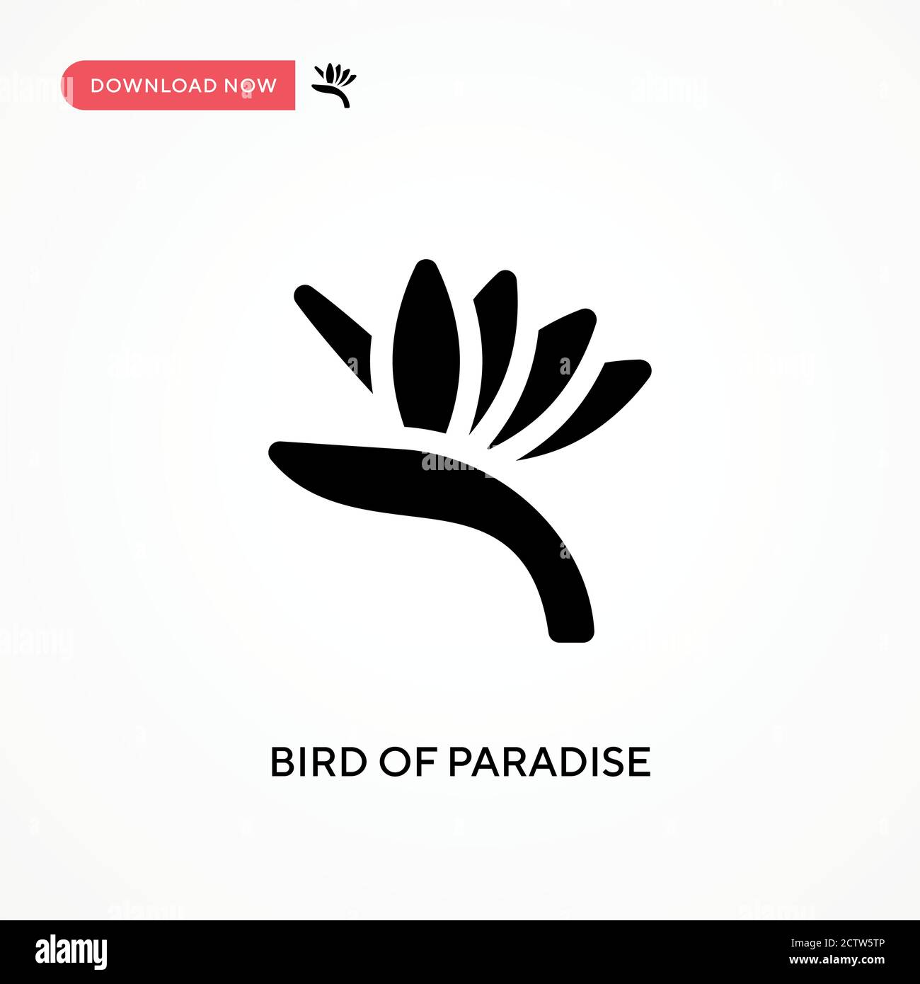 Bird of paradise vector icon. . Modern, simple flat vector illustration ...