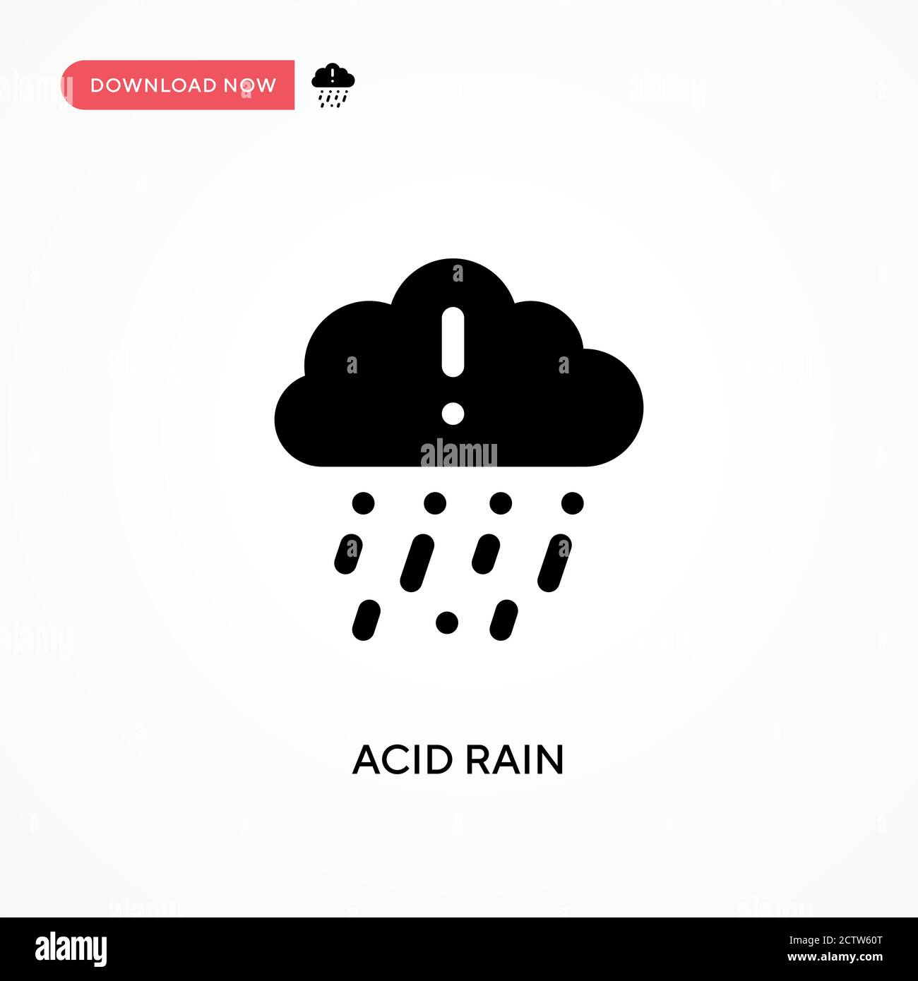 Acid rain vector icon. . Modern, simple flat vector illustration for ...