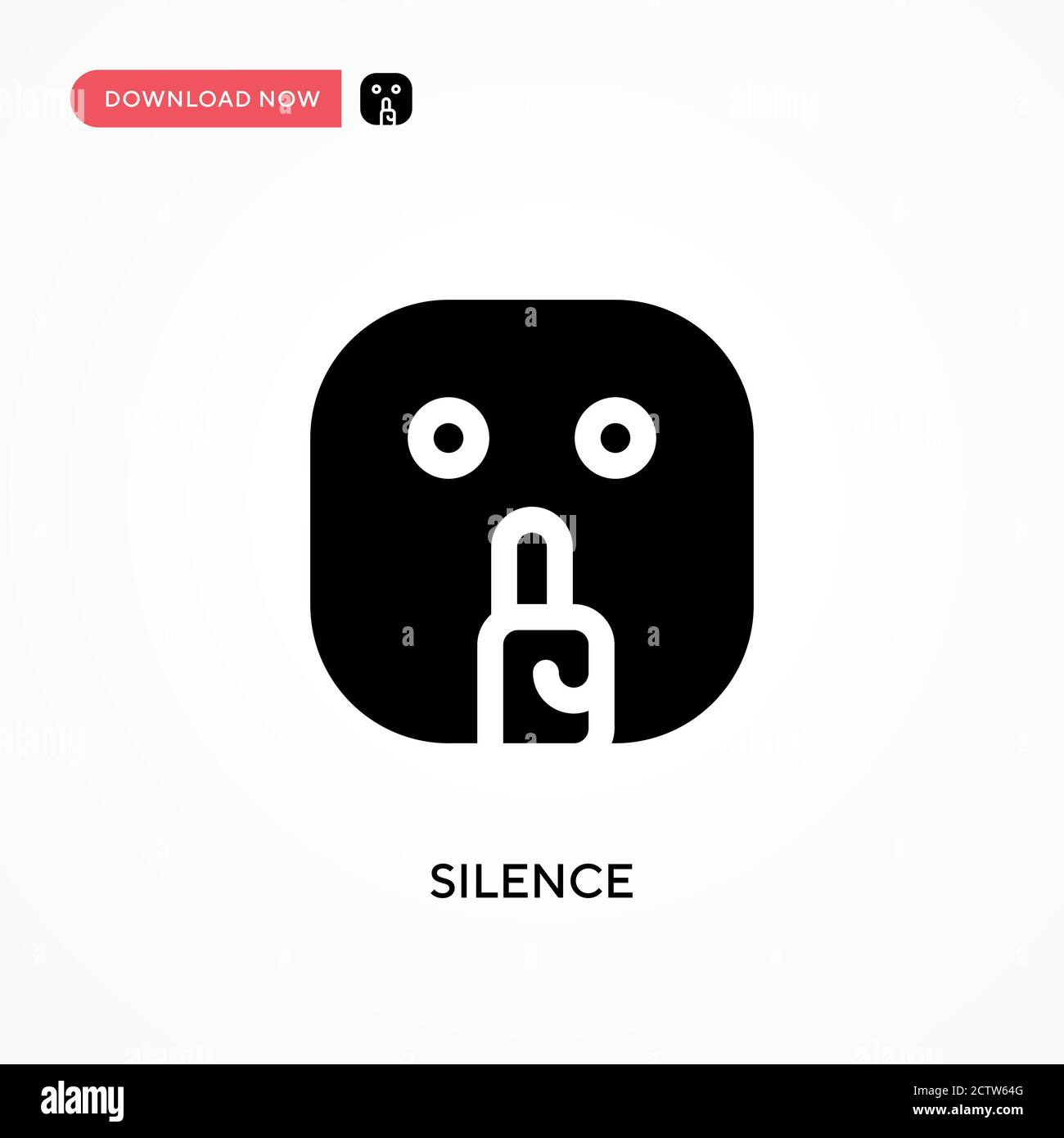Silence vector icon. . Modern, simple flat vector illustration for web ...
