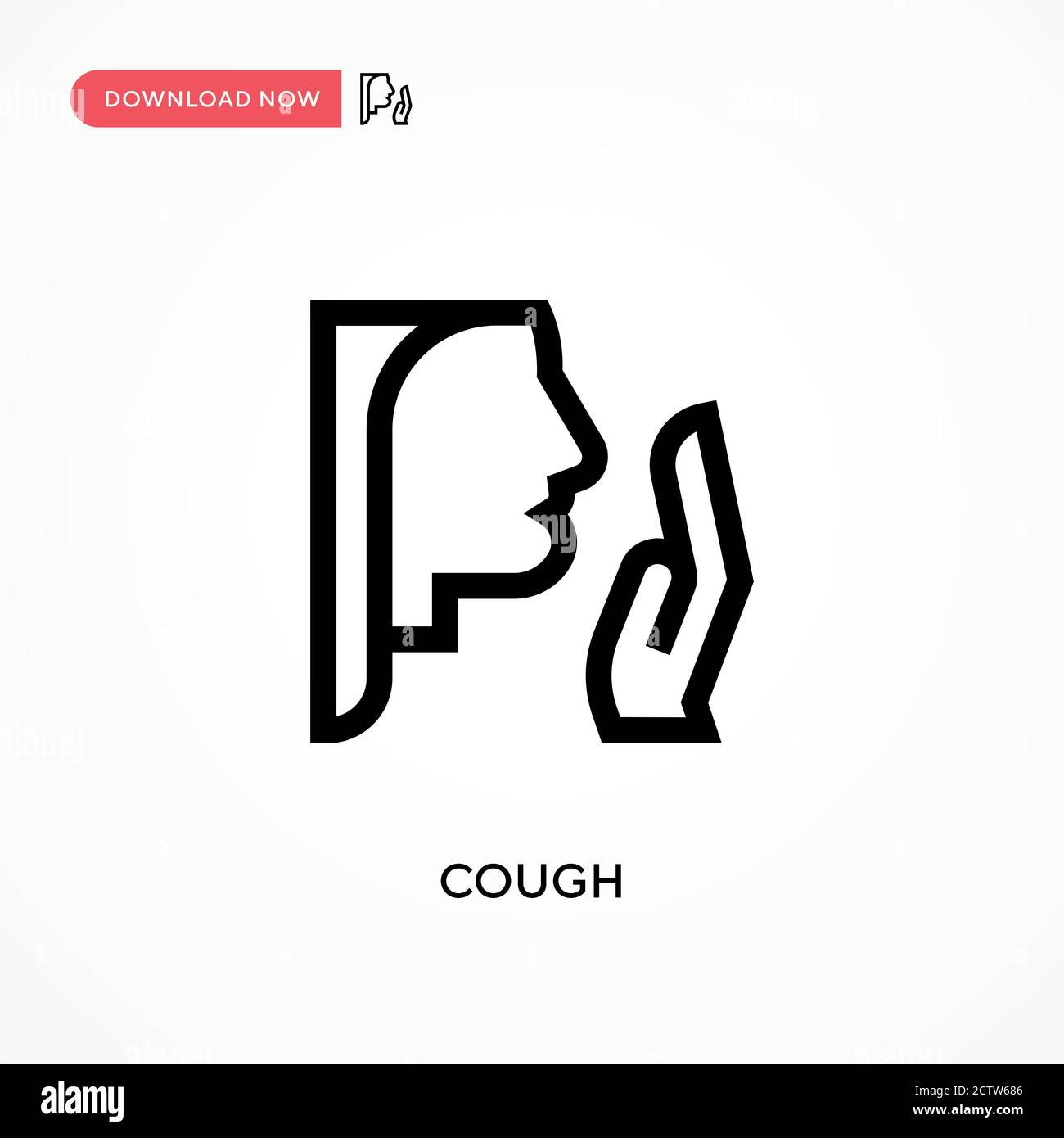 Cough vector icon. . Modern, simple flat vector illustration for web ...