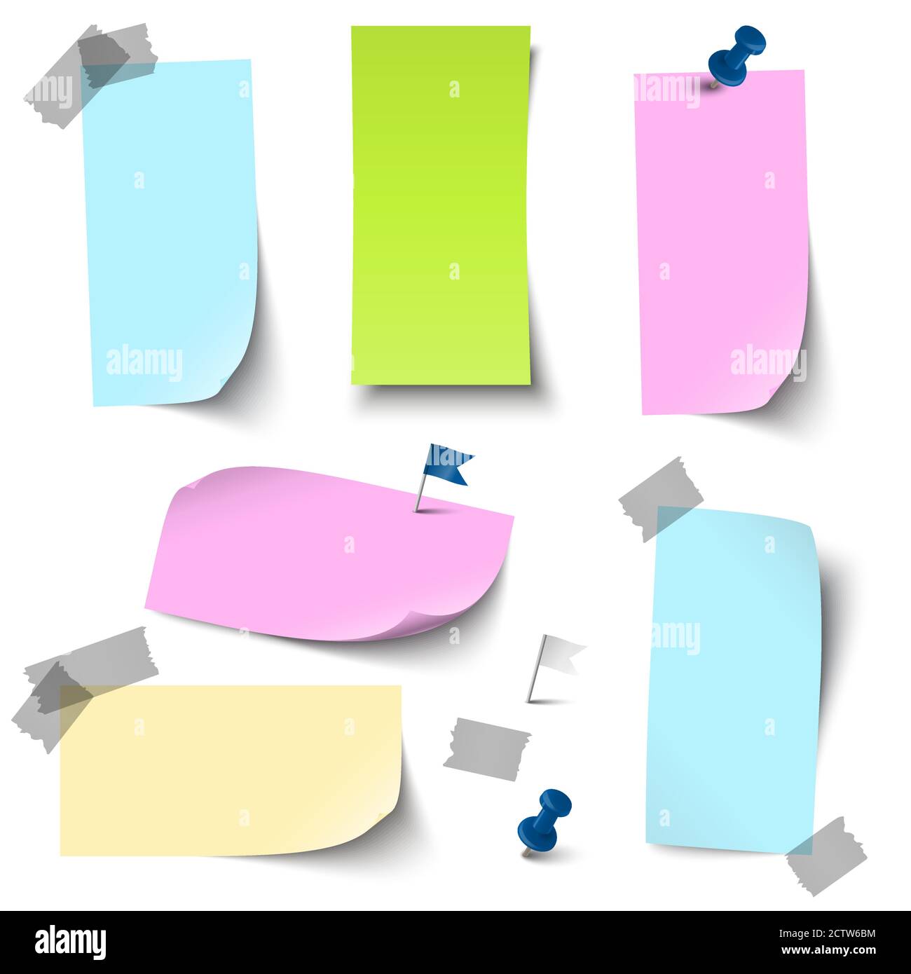 vector file of empty papers collection with different office ...