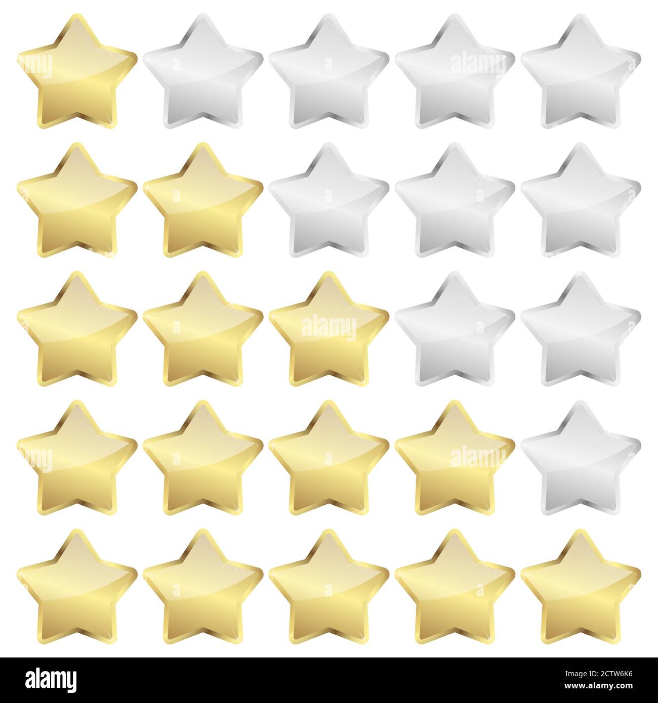 vector file of golden review stars for rating Stock Vector Image & Art ...