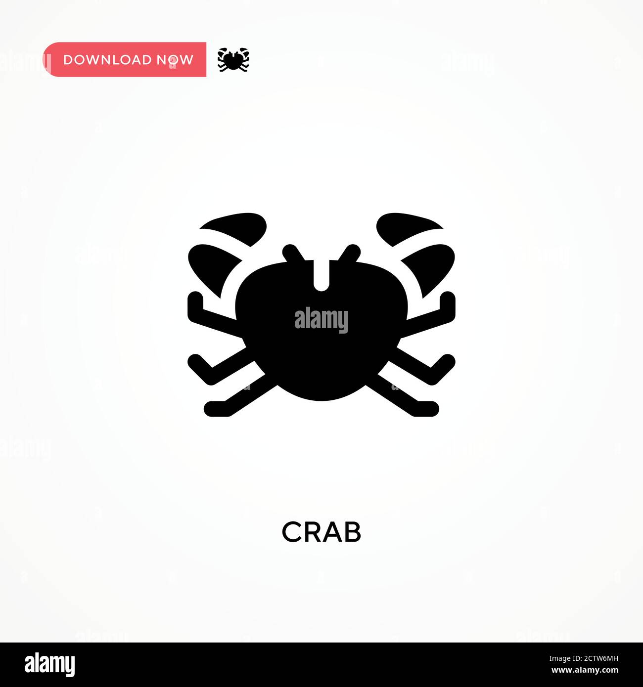 Crab vector icon. . Modern, simple flat vector illustration for web ...