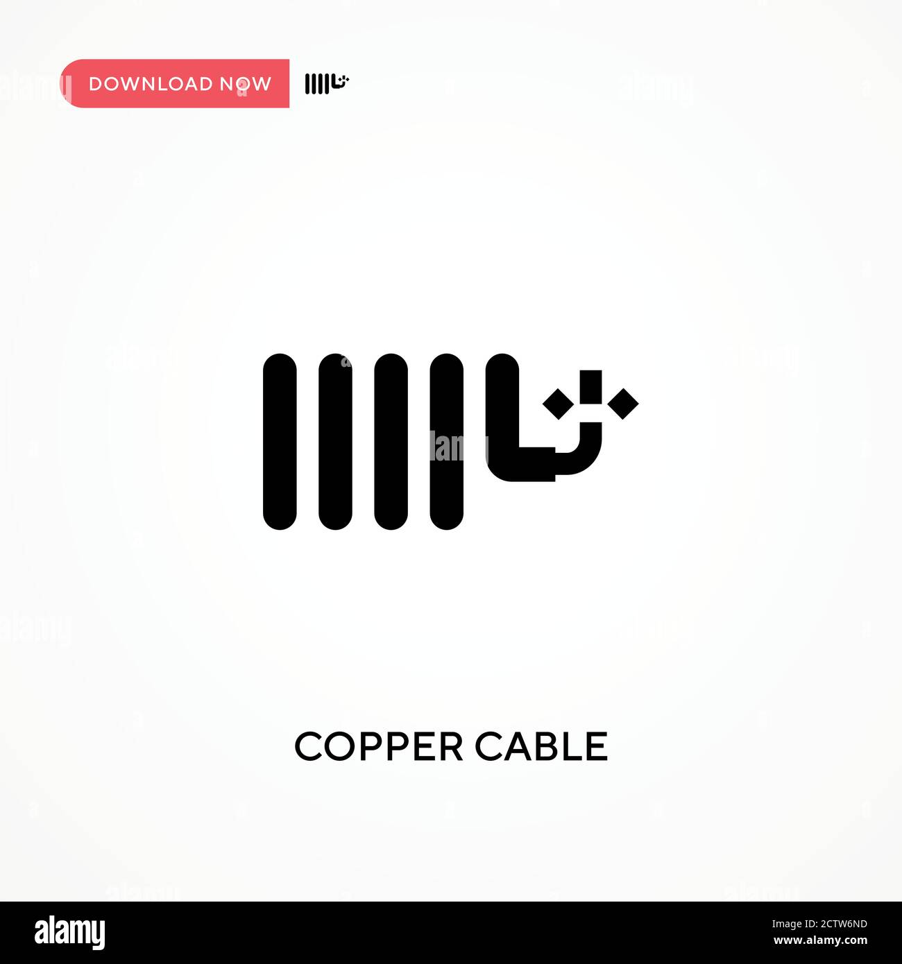 Copper cable vector icon. . Modern, simple flat vector illustration for ...