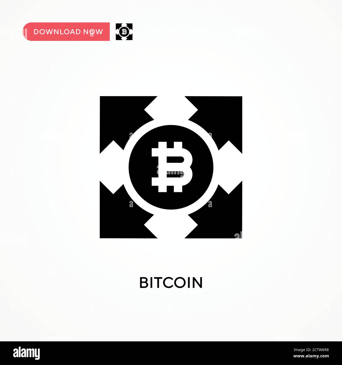 Bitcoin vector icon. . Modern, simple flat vector illustration for web ...