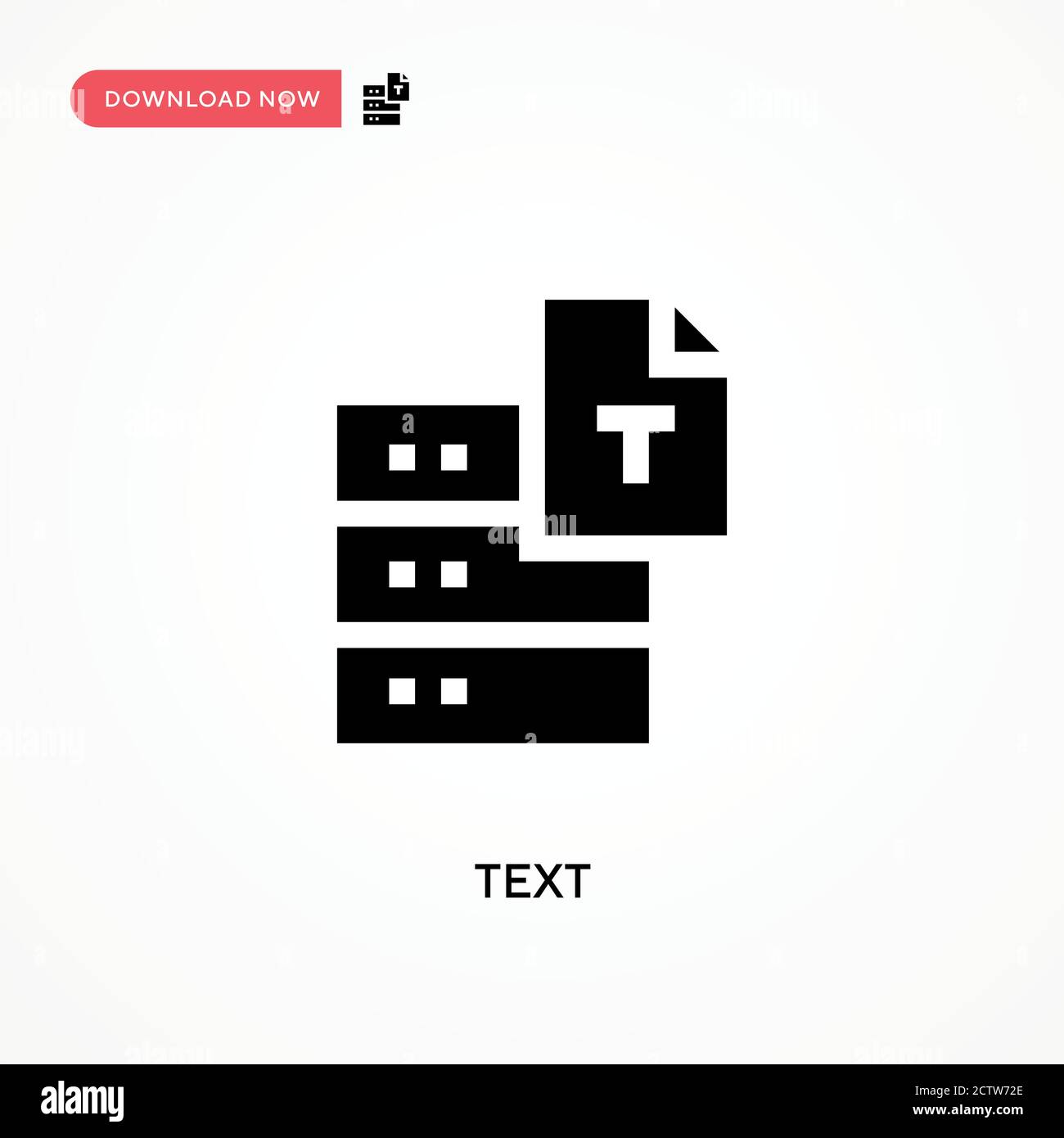 Text vector icon. . Modern, simple flat vector illustration for web ...