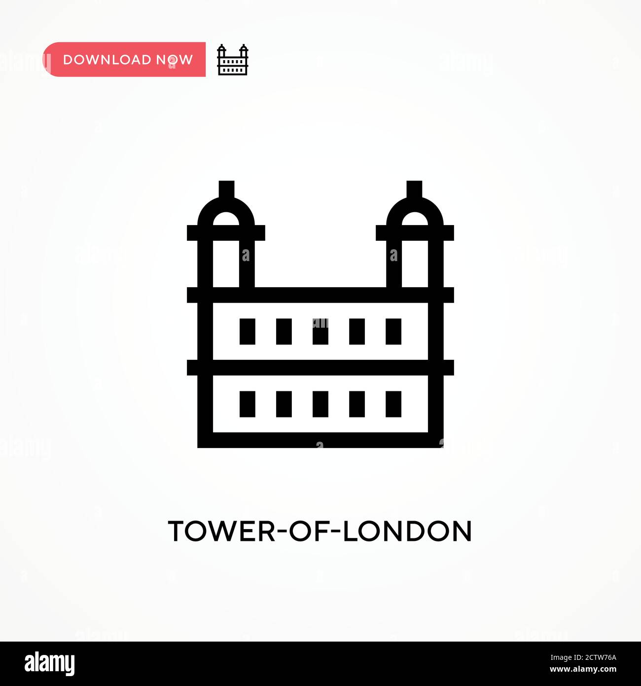 Tower-of-london vector icon. . Modern, simple flat vector illustration ...